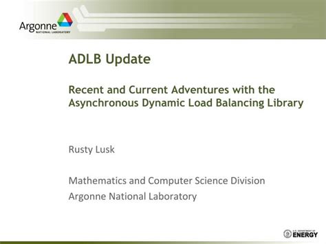 ppt adlb update recent and current adventures with the asynchronous