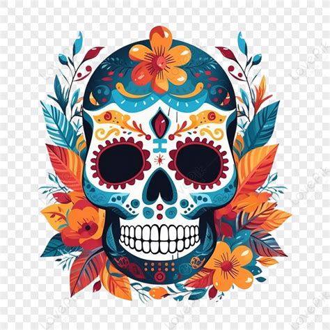 죽은 해골 만화 일러스트의 멕시코의 날죽음의 날여성 Png 일러스트 무료 다운로드 Lovepik
