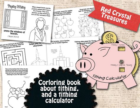 Lds Tithing Coloring Activity Book And A Tithing Calculator Created