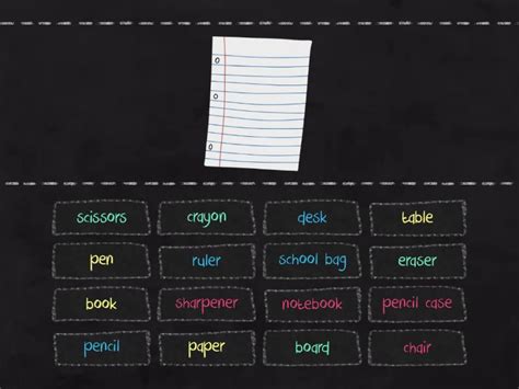 G Unit Classroom Objects Find The Match