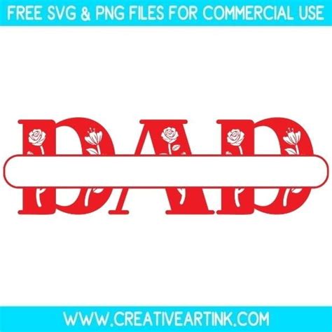 Dad Split Monogram Svg Free Svg Creativeartink