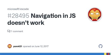 Navigation In Js Doesn T Work Issue Microsoft Vscode Github
