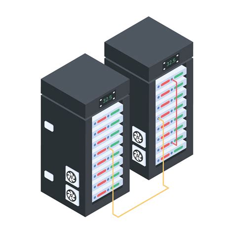 Modern Of Server Racks Isometric Icon 25467005 Vector Art At Vecteezy