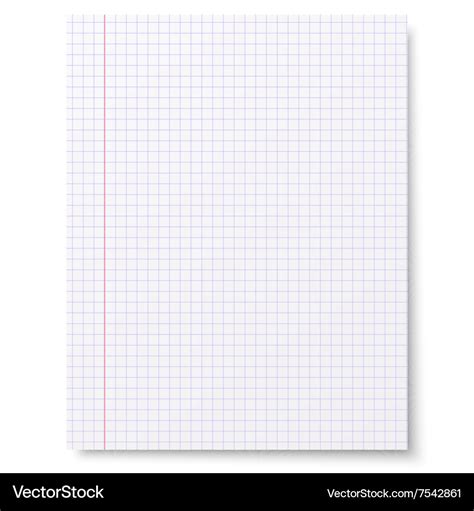 Notebook Squared Paper Background Royalty Free Vector Image