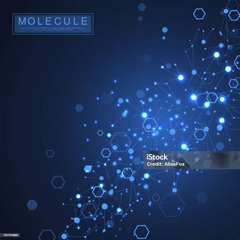 과학 분자 배경 Dna 얕은 피사계 심도를 가진 이중 나선 그림 Dna 분자와 신비한 벽지 또는 배너 유전학 정보 벡터 감방에 대한 스톡 벡터 아트 및 기타 이미지 Istock