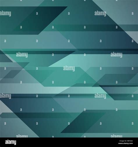 Abstract Green Background With Geometric Shapes Overlapping Stock Vector Stock Vector Image