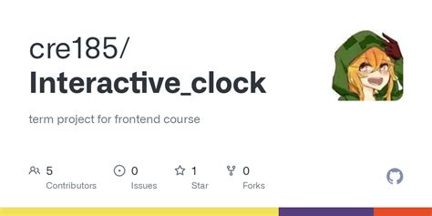 GitHub Cre Interactive Clock Term Project For Frontend Course