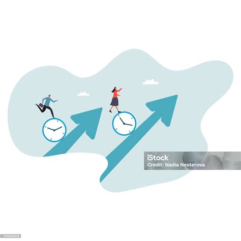 시간 관리 노력 또는 효율성 향상 프로젝트 팀워크 또는 계획을 완료하기 위한 생산성 멀티태스킹 또는 기한 내에 작업 완료 Business Conceptflat