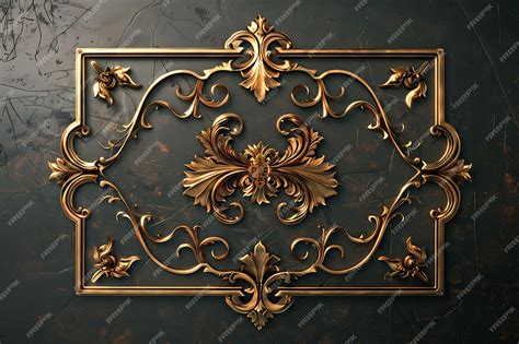 Decorative Metallic Frame For Game Ui Design Premium Ai Generated Image