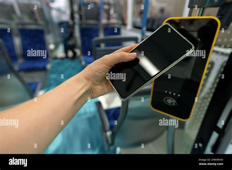 Bus Ticket NFC Payment Device Stock Photo Alamy
