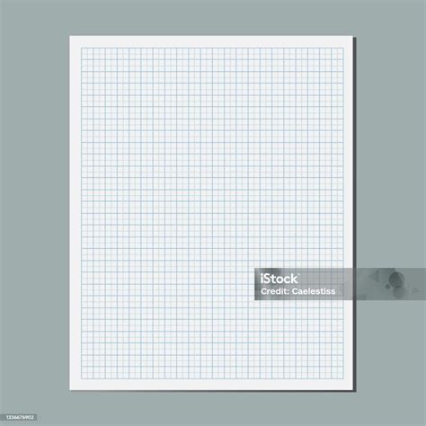 그래픽 빈 용지 시트 빈 사각형 좌표 격자 줄 지어 플롯 용지 학생 노트북 페이지 디자인 템플릿 모형 격리된 벡터 그림입니다 그래프 종이에 대한 스톡 벡터 아트 및 기타
