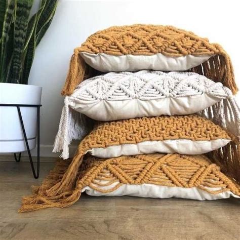 Макраме для интерьера Подушки Работы по дому своими руками Украшение дома своими руками