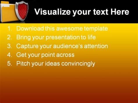 Protected Folder Security Powerpoint Templates And Powerpoint Backgrounds 0211