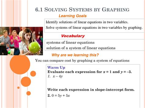 ppt 6 1 solving systems by graphing powerpoint presentation free download id 3909160