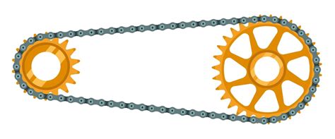 Premium Vector Bicycle Drivetrain Chain With Cogwheels Bike