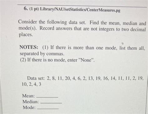 solved consider the following data set find the mean