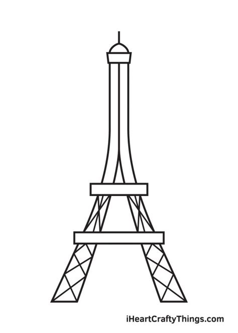 Eiffel Tower Drawing How To Draw An Eiffel Tower Step By Step
