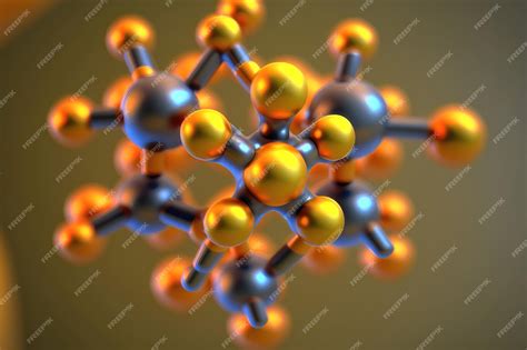 Premium Photo Abstract Molecules Design Molecular Structure With Spherical Particles Ai Generation