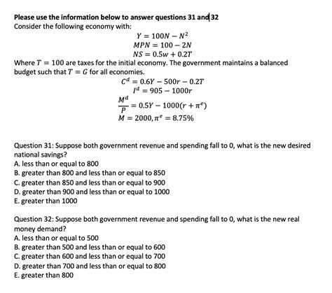 Solved Please Use The Information Below To Answer Questions
