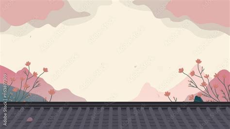 한국 전통의 입체적인 풍경 배경 Stock Video Adobe Stock