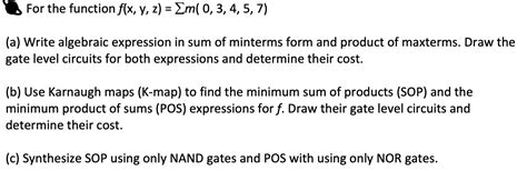 Solved For The Function F X Y Z M 0 3 4 5 7 A Chegg Com