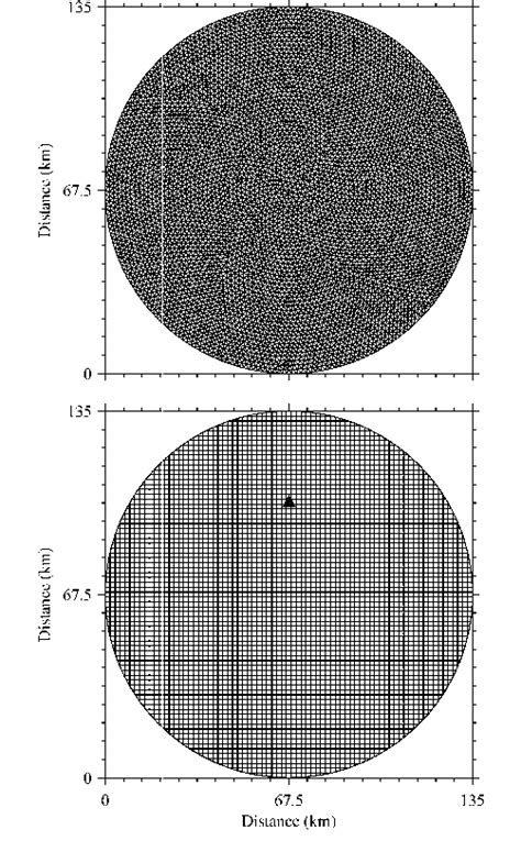 Unstructured And Structured Grids Used In Flow Module And Roms