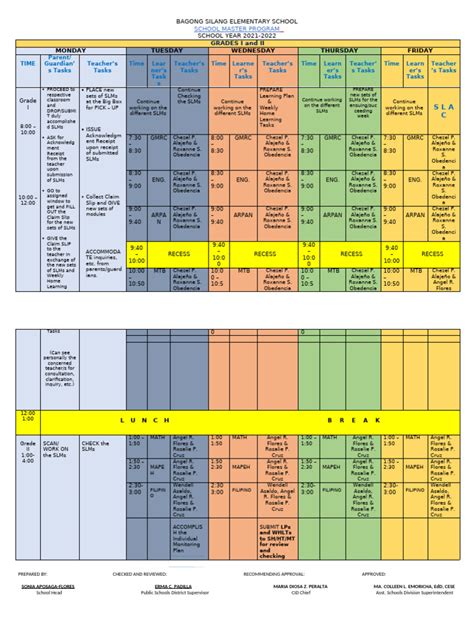 2 1 Bagong Silang School Class Program Kinder Grade 2 Pdf
