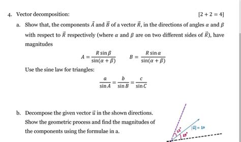 Solved A Show That The Components Vec A And Vec B Of Chegg