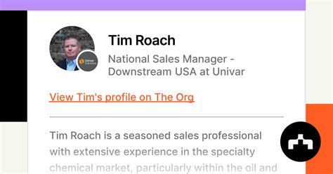 Tim Roach National Sales Manager Downstream Usa At Univar The Org