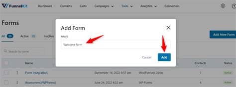 integrate with forms funnelkit automations