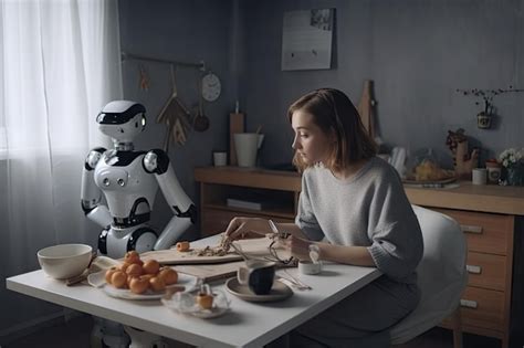 Premium Ai Image Modern Robot Equipped With Generative Ai Assists A