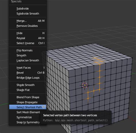 Vertices Blender Select Vertex Path Option Blender Stack Exchange
