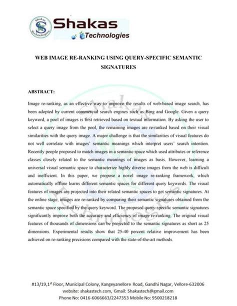 web image re ranking using query specific semantic signatures pdf