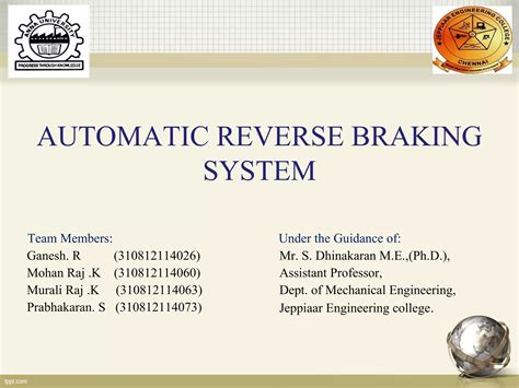 Arbs Automatic Reverse Braking System Ppt Auto Technology Automotive