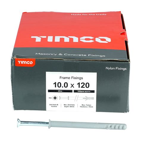 Timco Nylon Frame Fixings Pack Qty 100 Pcs
