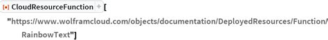 CloudResourceFunction Wolfram Function Repository