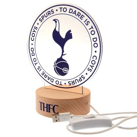 Tottenham Hotspur Spurs Fc Led Lampada Ufficiale Stemma Luce Idea Regalo Di Compleanno Eur 2689