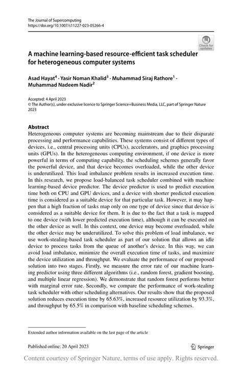 a machine learning based resource efficient task scheduler for