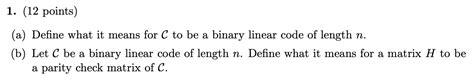 1 12 Points A Define What It Means For C To Be A
