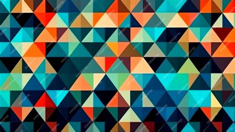 motif de mosaïque géométrique coloré avec des formes angulaires et des