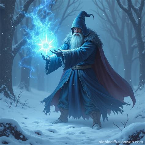 Male Wizard Freezing Attackers Stable Diffusion Online