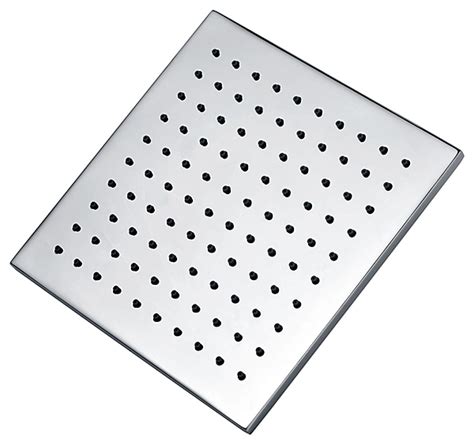 Square 200mm Fixed Shower Head Chrome Single Mode Rub Clean Swivel