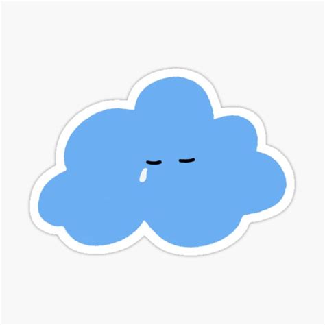 Sad Clouds Crying Sticker For Sale By 14thshop Redbubble