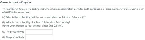 Solved The Number Of Failures Of A Testing Instrument From Chegg Com