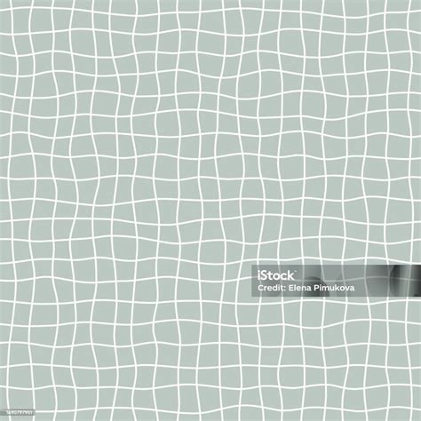 손으로 그린 정사각형 격자 원활한 패턴입니다 손으로 그린 불규칙한 수표 파도 교차선 배경입니다 낙서 학생 노트 시트 질감입니다