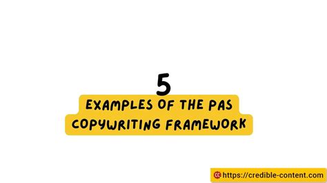 5 Examples Of Using The Pas Copywriting Framework Credible Content Blog