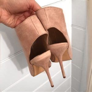 Liliana Shoes Nude Faux Suede Open Toe Open Heel Booties Poshmark
