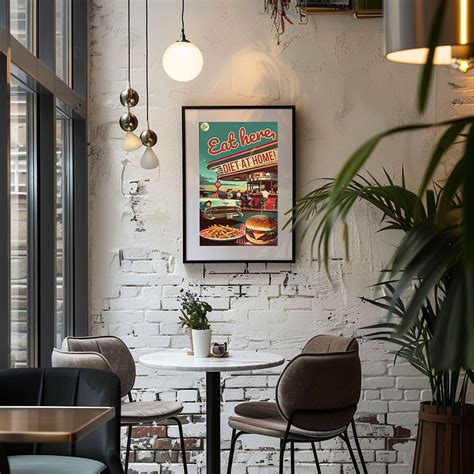Retro Diner Wall Art Printable High Quality 300dpi Download Vintage