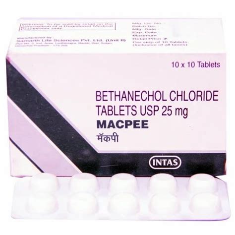 Nephrology Medicines Bethanechol 25mg Macpee Tablet Trader