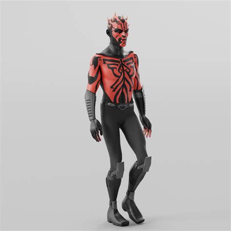 Artstation Darth Maul 3d Model Rigged 2500 Free Animation Tutorial